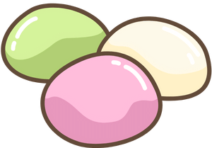 Mochi japonais japonais : petit gâteau tout rond au coeur coulant